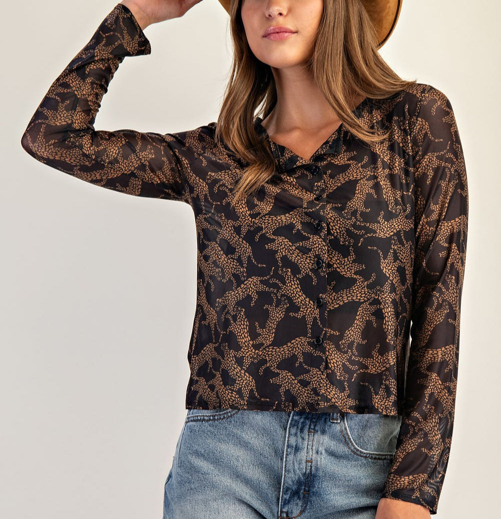 Sheer Leopard Cher Top – Beyond Blessed Boutique